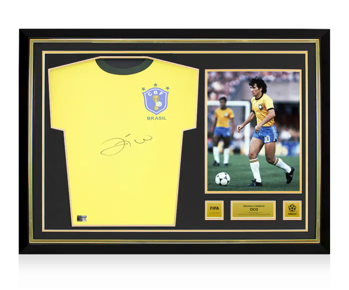 icons Zico Official 1970 FIFA World Cup™ Front Signed and Hero Framed ...