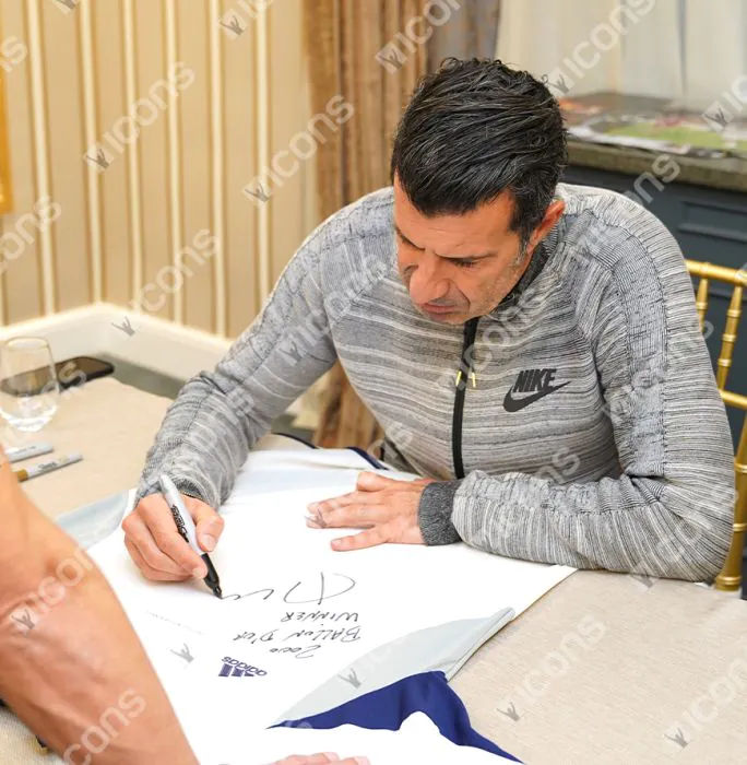 Luis Figo Signed Real Madrid 2000-01 Home Shirt - "2000 Ballon d'Or ...