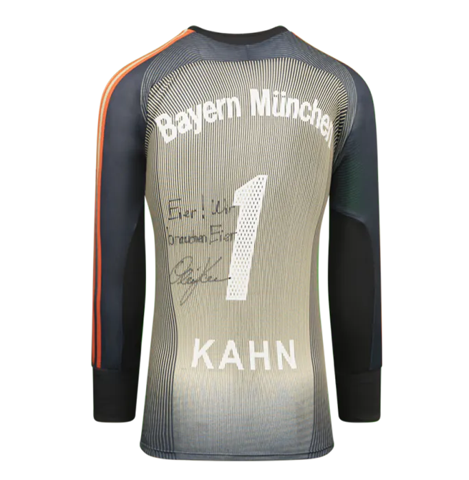 Oliver Kahn Back Signed Bayern Munich 2003-04 Goalkeeper Shirt - Eier ...