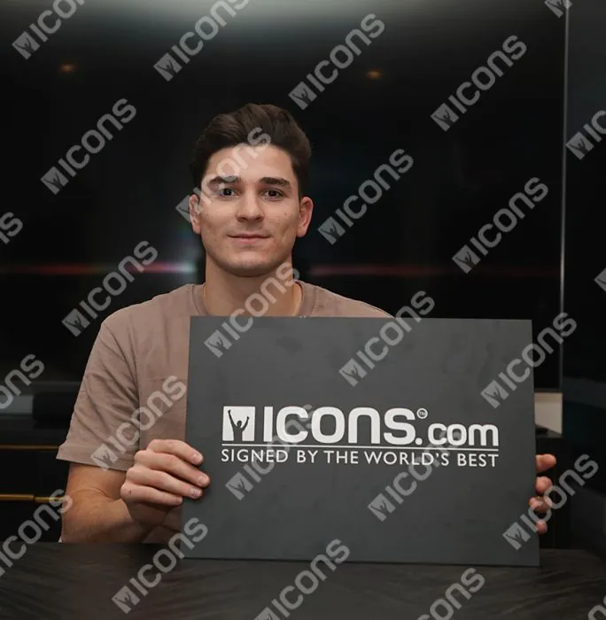 Julian Alvarez Signed UEFA Champions League Final Football In Acrylic Case