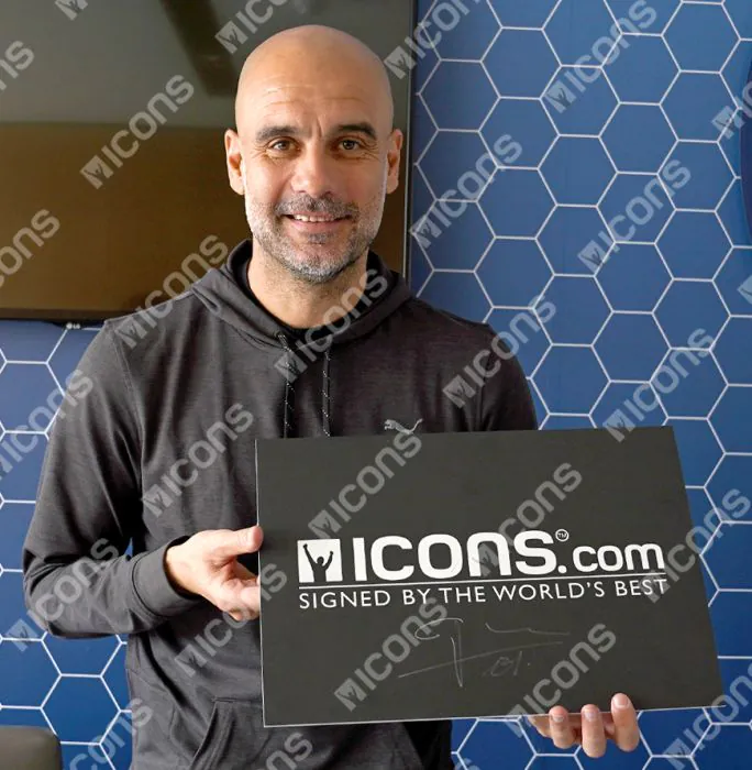 Pep Guardiola Official FC Barcelona Signed and Framed Photo: Blaugrana Icon
