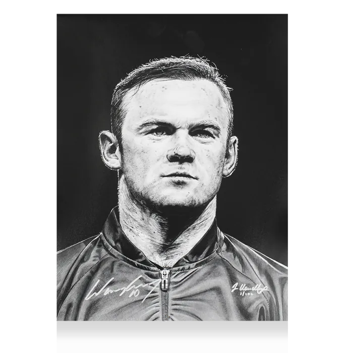 Wayne Rooney Signed Tribute Artwork In Premium Photo Frame: Signed In ...