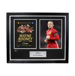 Wayne Rooney Signed and Framed Programme: Testimonial