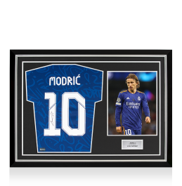 Luka Modric Back Signed Real Madrid 2021-22 Long Sleeve Away Shirt In ...