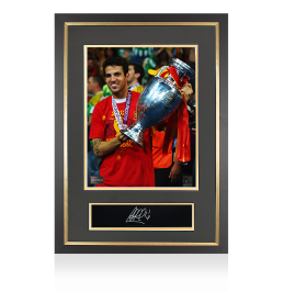 Cesc Fabregas Signed Plaque and Photo Frame: UEFA EURO 2012 Winner