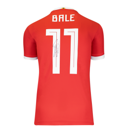 Gareth Bale Back Signed Wales 2018-19 Home Shirt