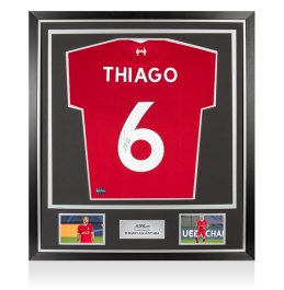 Thiago Alcantara Signed Liverpool 2020-21 Home Shirt with Fan Style ...