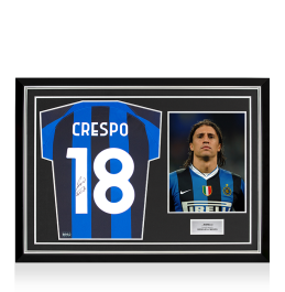 Hernan Crespo Back Signed Modern Internazionale Home Shirt With Fan ...