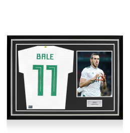 Gareth Bale Back Signed Wales 2018-19 Away Shirt In Hero Frame: Option 1