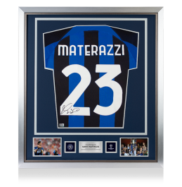 Marco Materazzi Official UEFA Champions League Back Signed and Framed ...