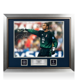 Dida Official UEFA Champions League Signed and Framed AC Milan Photo