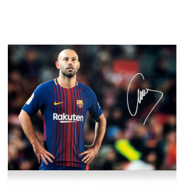 Javier Mascherano Signed FC Barcelona Photo: Blaugrana Icon