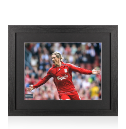 Fernando Torres Signed Liverpool FC Photo In Black Wooden Frame ...
