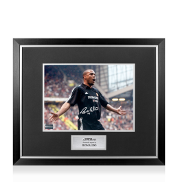 Ronaldo Signed Real Madrid CF Photo In Premium Photo Frame: Iconic Old ...