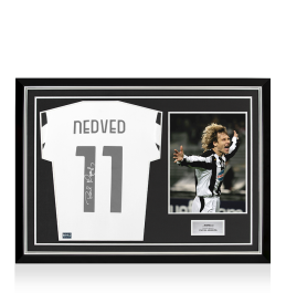 Pavel Nedved Back Signed Juventus 2021-22 Home Shirt With Fan Style ...