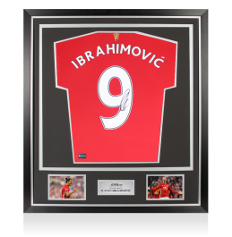 Zlatan Ibrahimovic Back Signed Manchester United 2021-22 Home Shirt ...