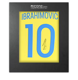 Zlatan Ibrahimovic Back Signed Sweden 2016-17 Home Shirt In Deluxe ...