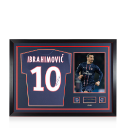 Zlatan Ibrahimovic Official Paris Saint-Germain Back Signed and Framed ...
