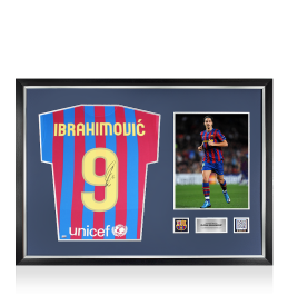 Zlatan Ibrahimovic Official FC Barcelona Back Signed and Framed Modern ...