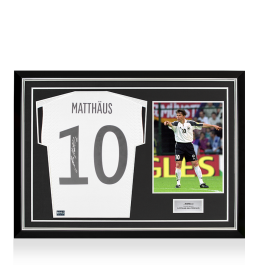 Lothar Matthaus Back Signed Modern Germany Home Shirt In Hero Frame ...