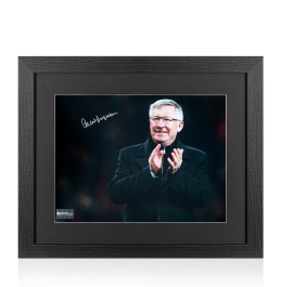 Sir Alex Ferguson Signed Photo In Black Wooden Frame: The Boss