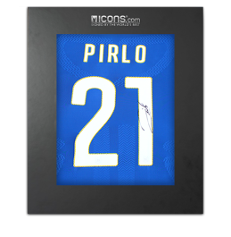 Andrea Pirlo Back Signed Signed Italy 2014 Home Shirt: Long Sleeved In ...