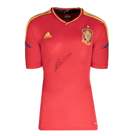 Andrea Iniesta Back Signed Spain 2011-12 Home Shirt