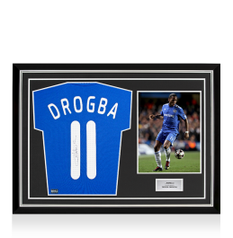 Didier Drogba Back Signed Chelsea 2009-10 Home Shirt In Hero Frame ...