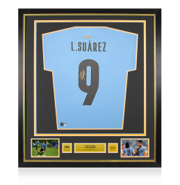 Luis Suarez Official FIFA World Cup™ Back Signed and Framed Uruguay ...
