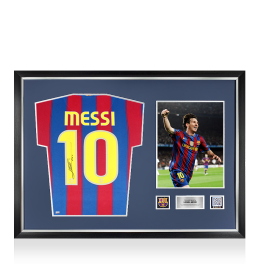 Lionel Messi Official FC Barcelona Official Back Signed and Framed 2009 ...
