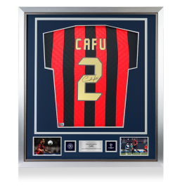 Cafu Official UEFA Champions League Back Signed and Framed AC Milan ...