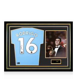 PRE-FRAMED Rodri Official Ballon d'Or™ Back Signed and Hero Framed ...