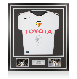 David Villa Front Signed Valencia CF 2005-06 Home Shirt In Classic Frame