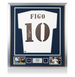 Luis Figo Official UEFA Champions League Back Signed and Framed Real ...