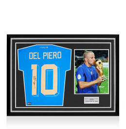 Alessandro Del Piero Back Signed Italy 2022-23 Home Shirt with Fan ...