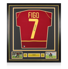 Luis Figo Official 2002 FIFA World Cup™ Back Signed and Framed Portugal ...