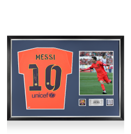 Lionel Messi Official FC Barcelona Official Back Signed and Framed 2014 ...
