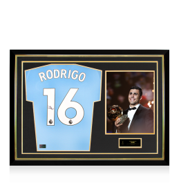 Rodri Back Official Ballon d'Or™ Back Signed and Hero Framed Manchester ...