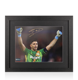Emiliano Martinez Signed Aston Villa Photo In Black Wooden Frame: UEFA ...
