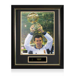 Luis Figo Official Ballon d'Or™ Signed Real Madrid Photo: 2000 Ballon d ...