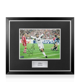 Luis Figo Signed Real Madrid Photo In Premium Photo Frame: UEFA ...