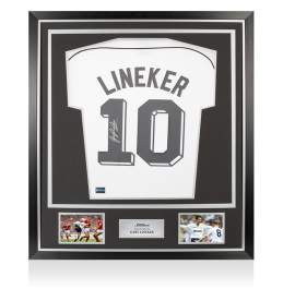 Gary Lineker Back Signed Tottenham Hotspur 1986 Home Shirt In Classic Frame