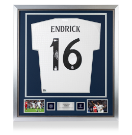 Endrick Official UEFA Champions League Back Signed and Framed Real ...