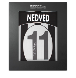 Pavel Nedved Back Signed Juventus 2002-03 Home Shirt with Fan Style ...