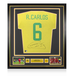 Roberto Carlos Official FIFA World Cup™ Back Signed and Framed Brazil ...