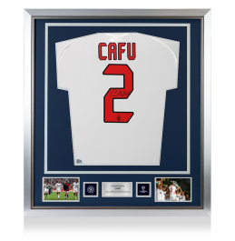 Cafu Official UEFA Champions League Back Signed and Framed AC Milan ...