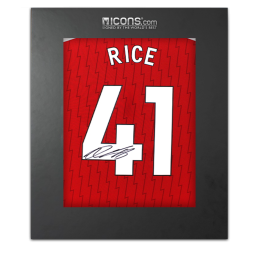 Declan Rice Back Signed Arsenal 2023-24 Home Shirt with Fan Style ...