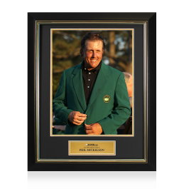 UNSIGNED Phil Mickelson Masters Trophy Framed Photo - The 2010 Masters ...