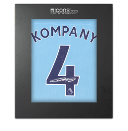 Vincent Kompany Back Signed Manchester City 2020-21 Home Shirt In ...