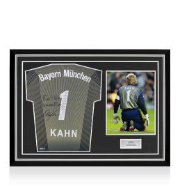 Oliver Kahn Back Signed Bayern Munich 2003-04 Goalkeeper Shirt - Eier ...